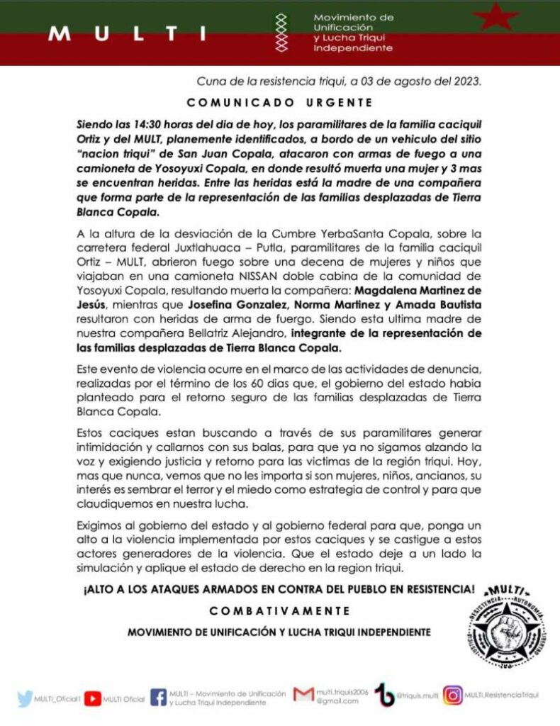 Contabiliza Multi Una Mujer Muerta Y Tres Más Heridas Por Disparos De